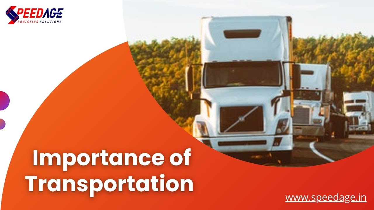 Reasons Why Transportation Is Important? | Role of Transport - Speedage ...