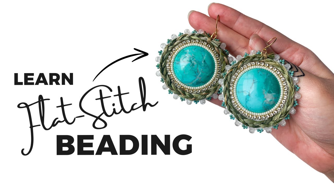Learn How to Bead Around Cabochons - Beginners Beading // Two Needle ...