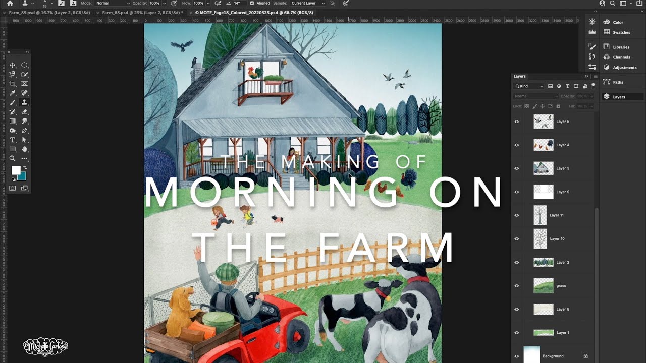 The Making of Morning on the farm Page 18 - YouTube