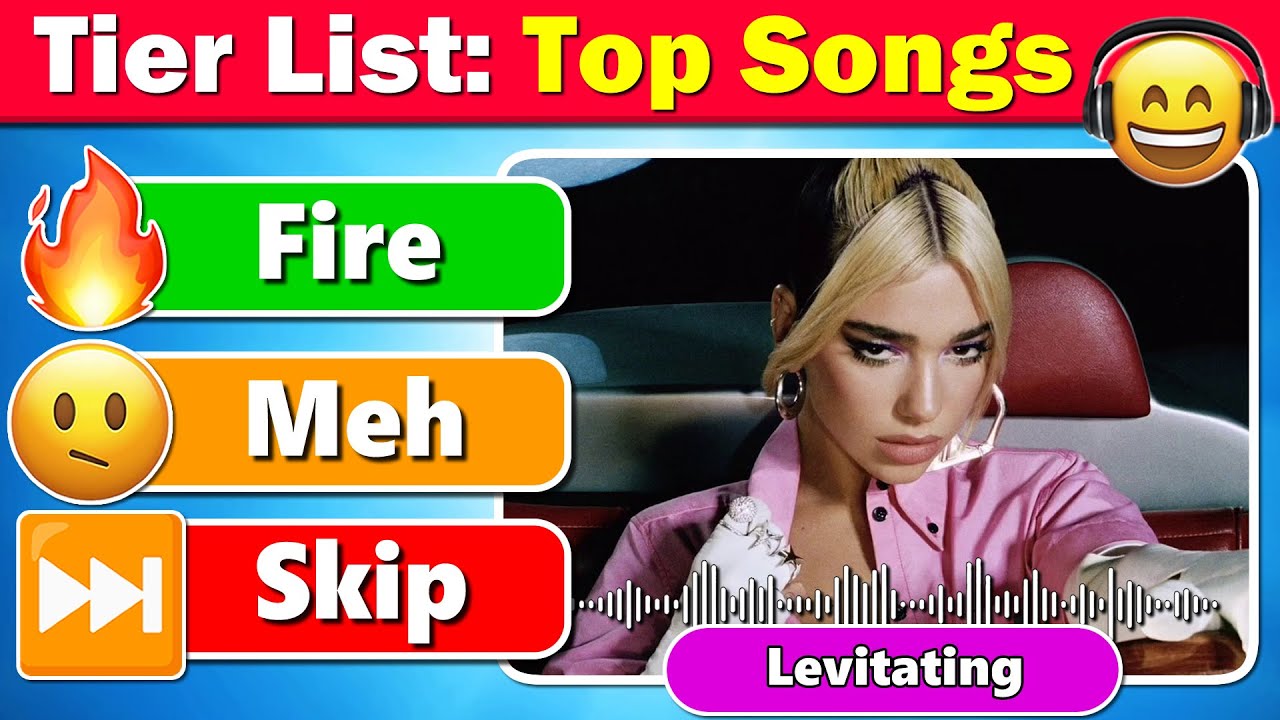 RATE THE SONG 🎵| Top Songs Tier List 🎤 Music Quiz - YouTube