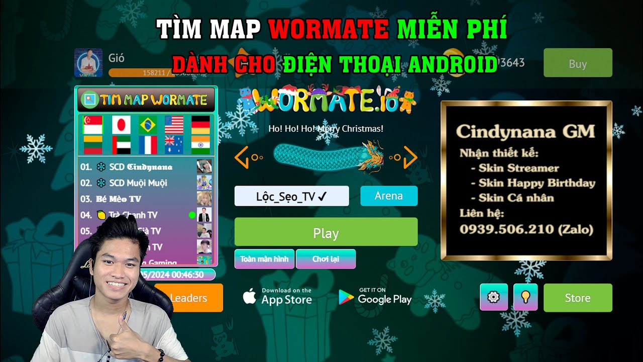Hướng Dẫn Cài Đặt Tìm Map Nhanh Game Wormate Cho Điện Thoại Android | Rắn Săn Mồi - YouTube