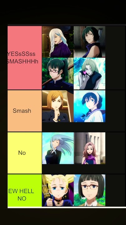 Jjk Smash Or Pass 💀my Opinion🍒🏳️‍🌈🥹 Jujutsukaisen Sisters Hehehehheh Youtube