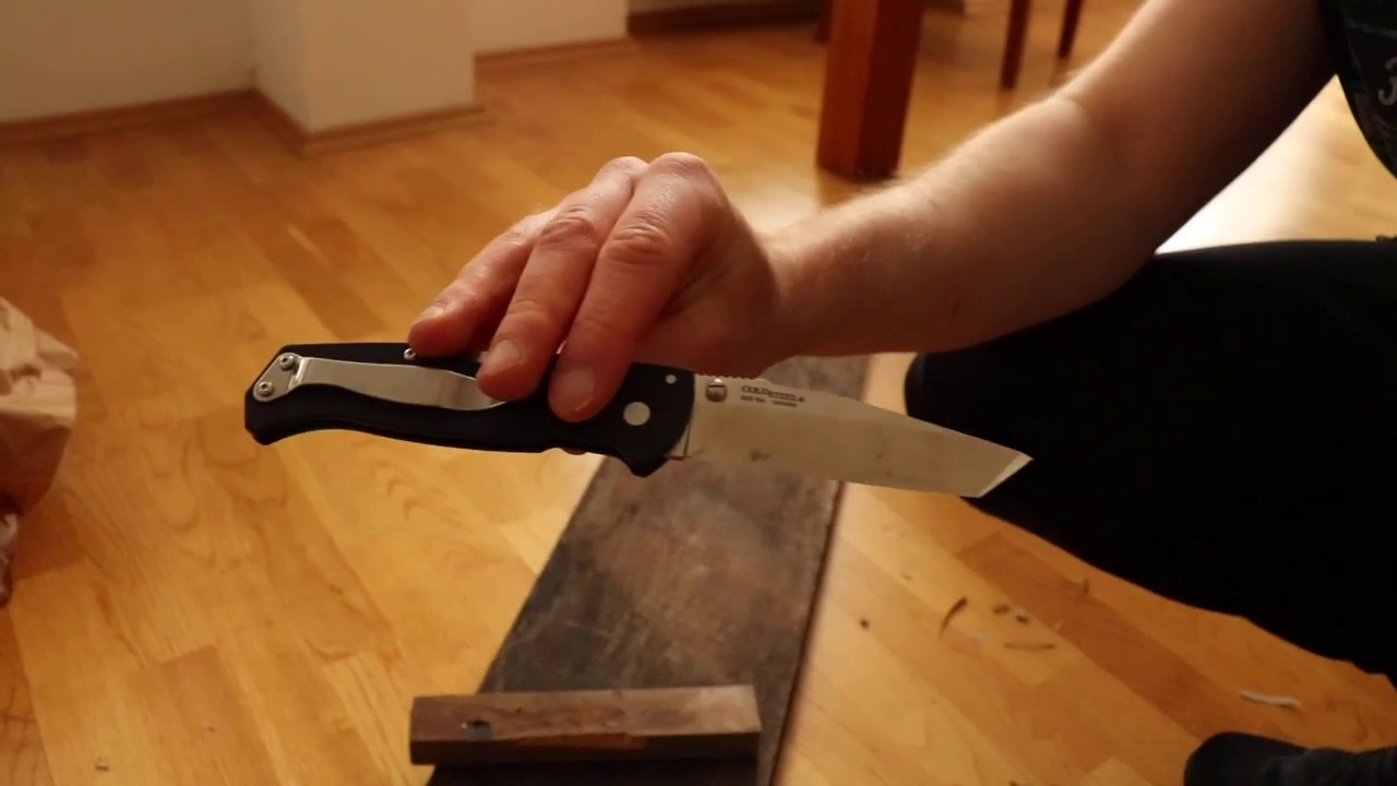 Pointless Cold Steel Air Lite light batoning - YouTube