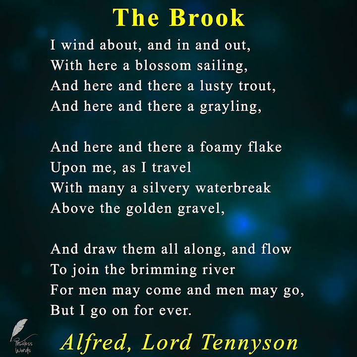The Brook by Alfred, Lord Tennyson #TheBrook #AlfredLordTennyson - YouTube