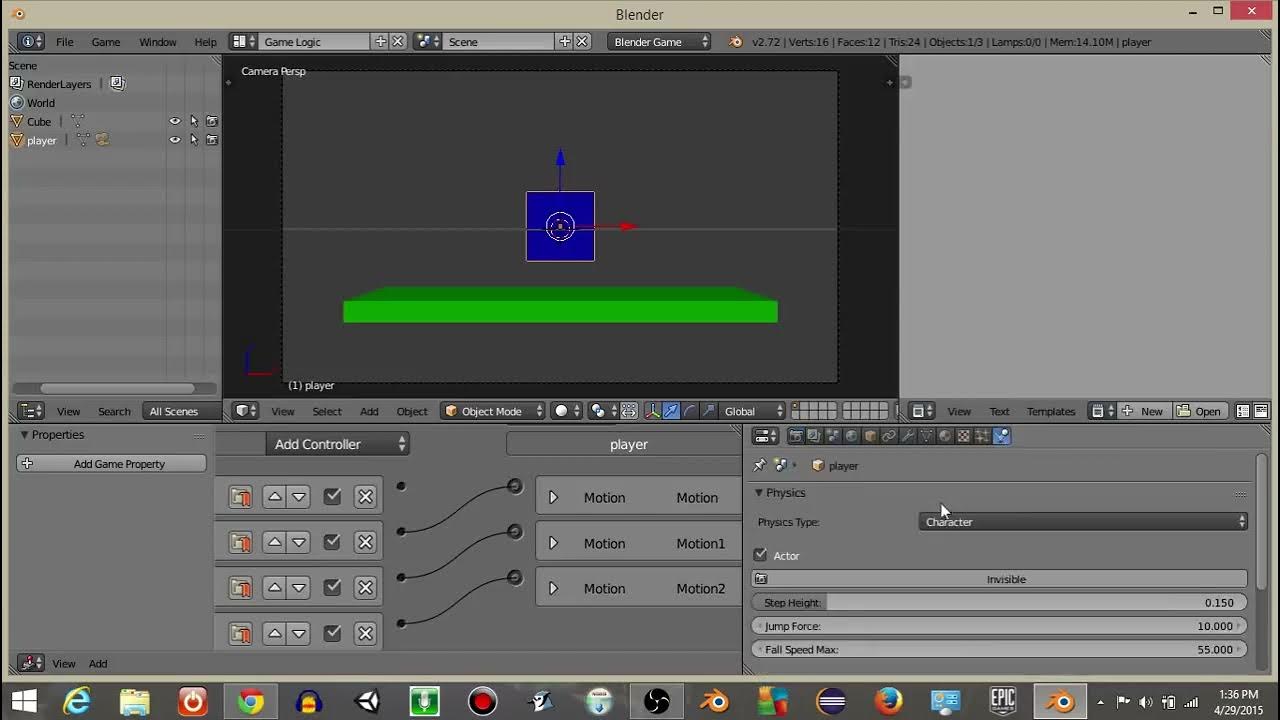UPBGE - Simple Platform Game Python - YouTube