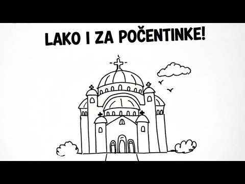 Kako nacrtati Hram Svetog Save? (LAKO za početnike) - YouTube