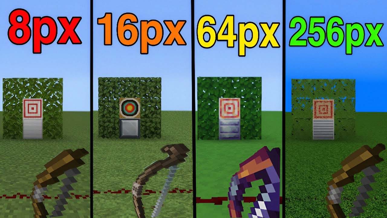 Bow in 8px vs 16px vs 64px vs 265px - YouTube