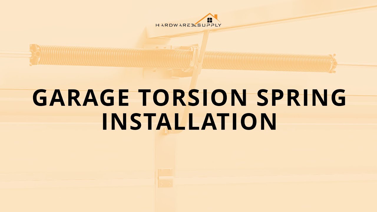 HardwareX Supply DIY | How To Install A Garage Door Torsion Spring ...