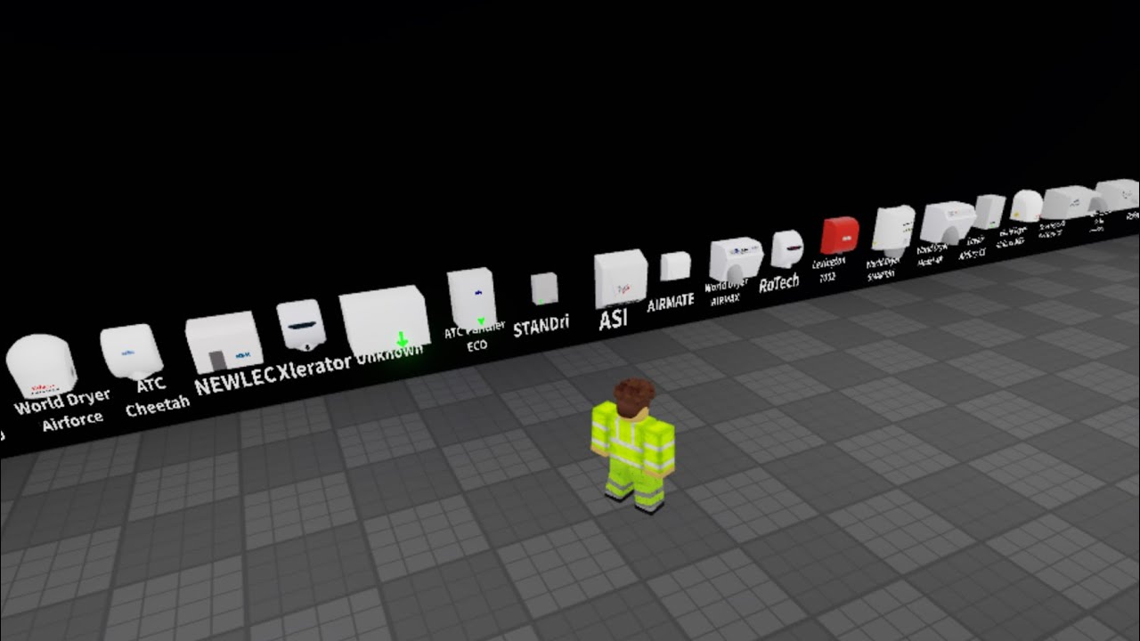 All The Dryers @ Hand Dryer World, Roblox - YouTube