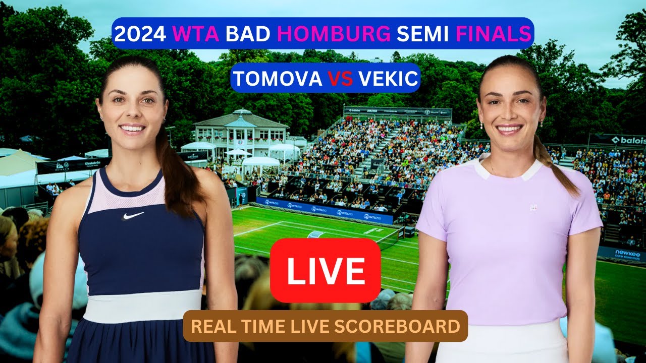 Viktoriya Tomova Vs Donna Vekic LIVE Score UPDATE Today Tennis 2024 WTA ...