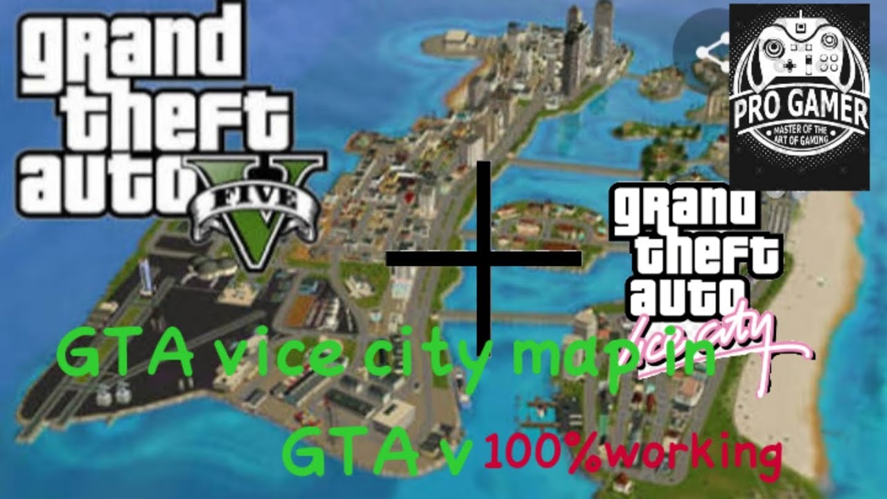 how to add gta vice city map in gtav - YouTube