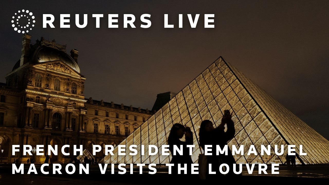 LIVE: French President Emmanuel Macron visits the Louvre - YouTube