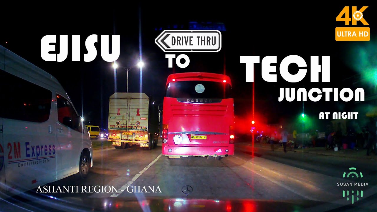 Ejisu To KNUST Tech Junction Drive Kumasi Ghana 4K - YouTube