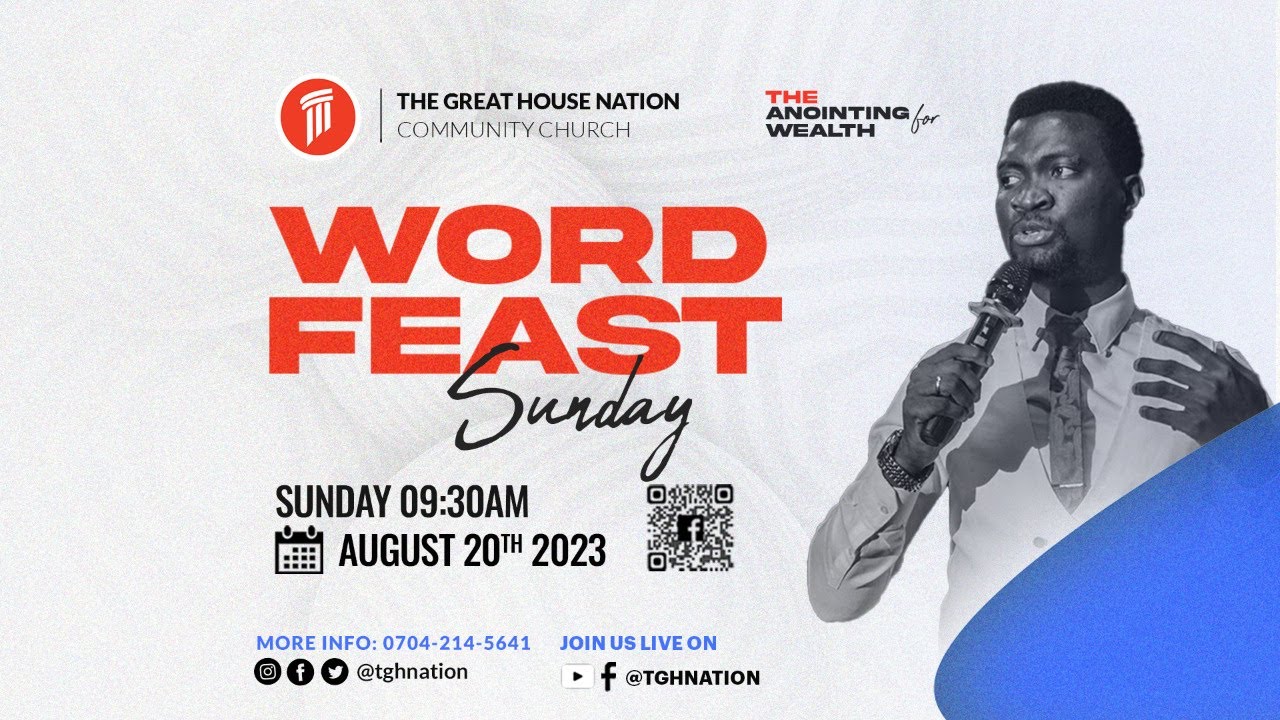 WORD FEAST SERVICE SUNDAY AUGUST 20TH | 2023 | 09:30AM - YouTube