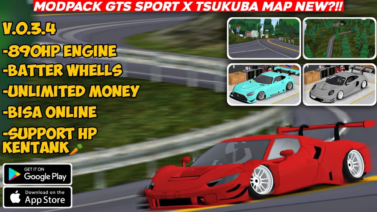 MODPACK FULL GTS SPORT CAR NEW X TSUKUBA MAP |BATTER WHEELS,890HP,NO PW ...