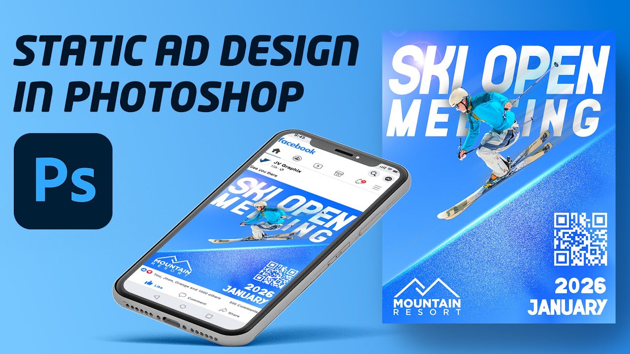 Design a Professional Static Ad in Photoshop (Beginner to Intermediate ...