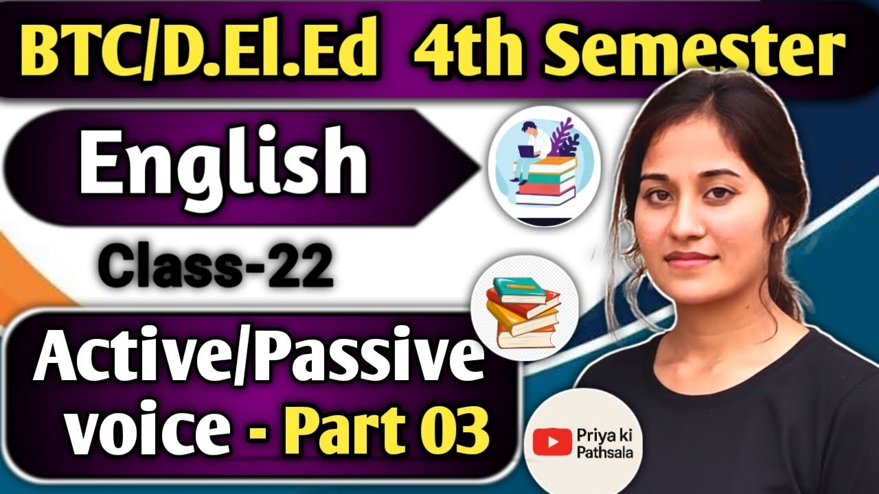 Deled 4th Semester English Classes ||Active Passive voice||#deled # ...