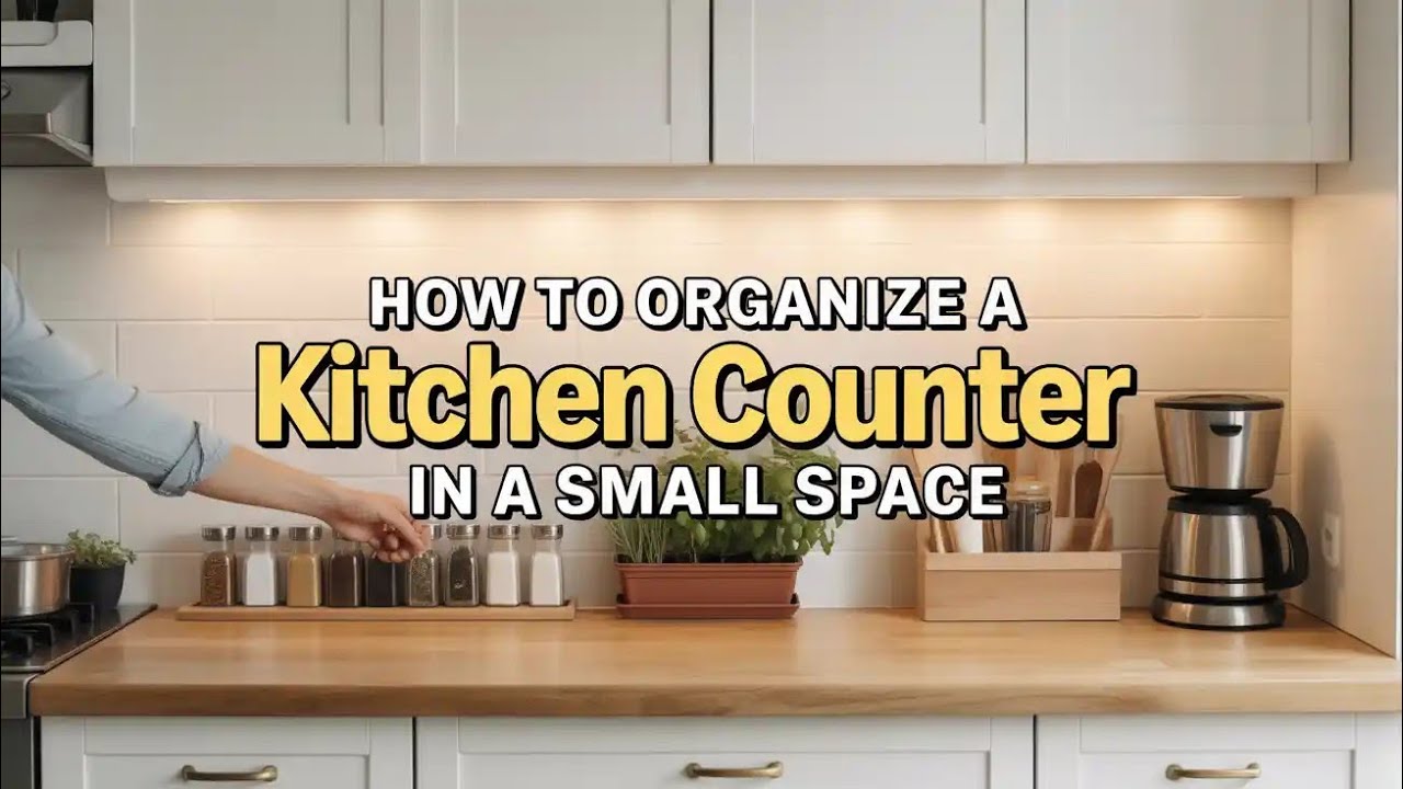 How to Organize a Kitchen Counter in a Small Space - YouTube
