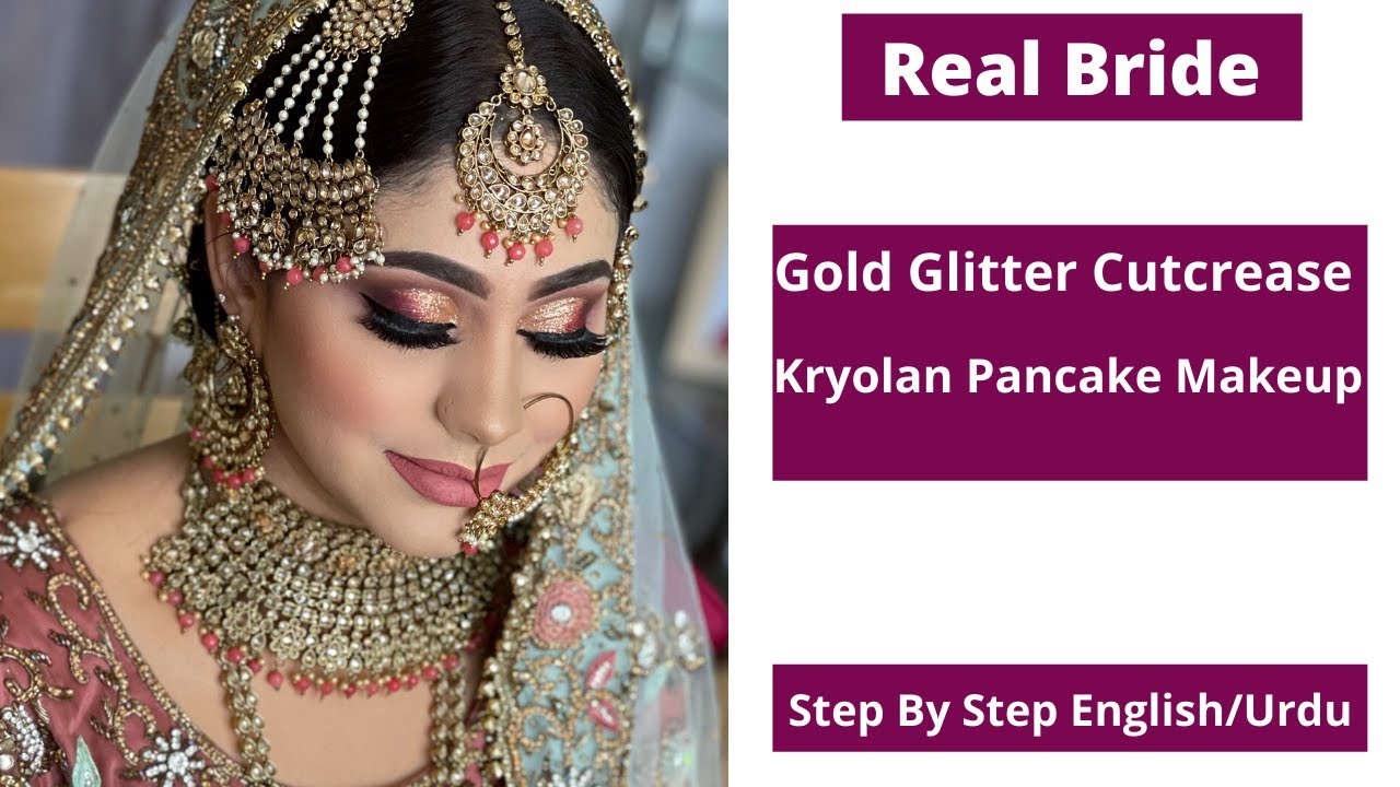 Real Pakistani Bride/Gold Cutcrease/Different Way To Use Kryolan ...