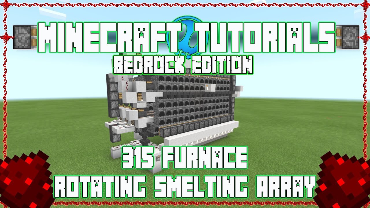 315 Furnace Rotating Smelting Array | Minecraft Tutorials Bedrock ...