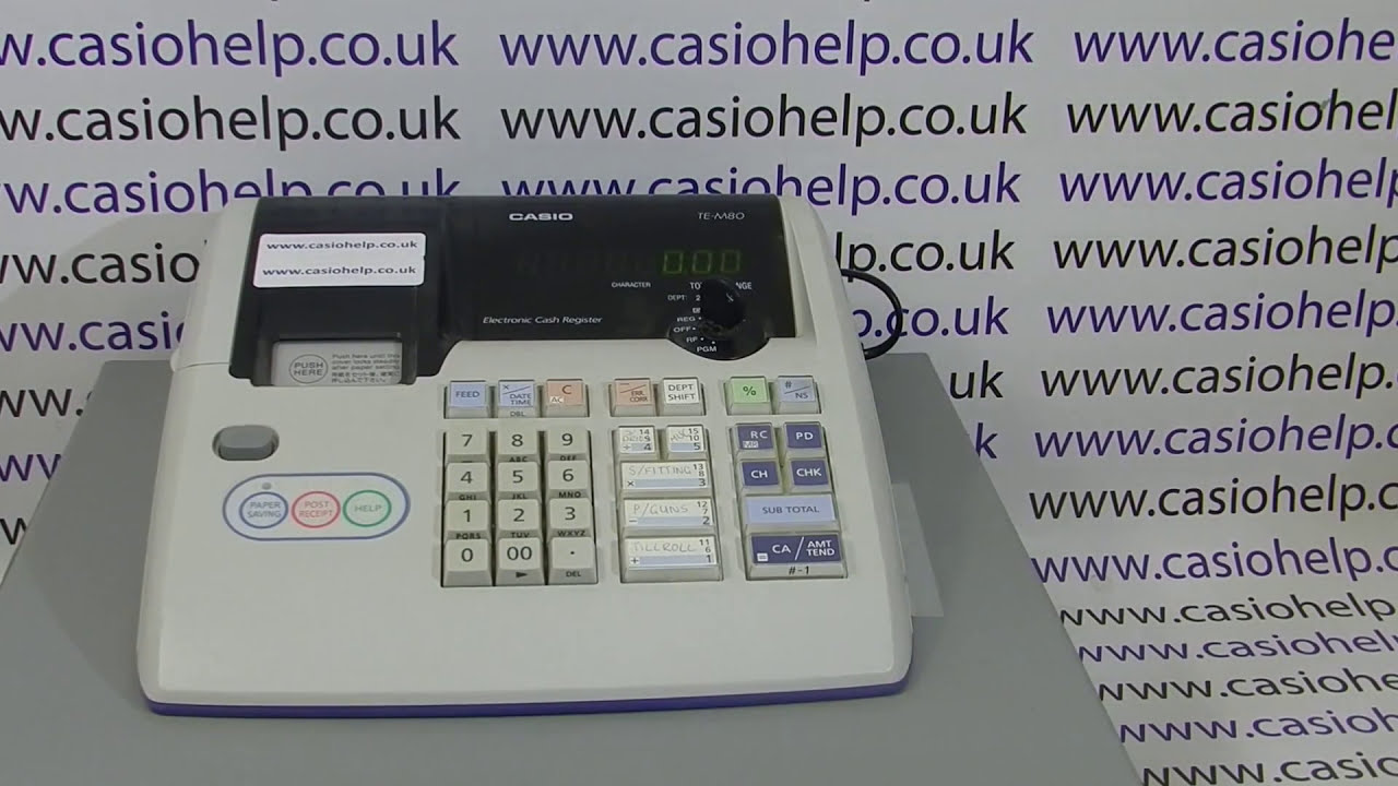 Casio TE-M80 Instructions: Paper Saving and Post Receipt Functions ...