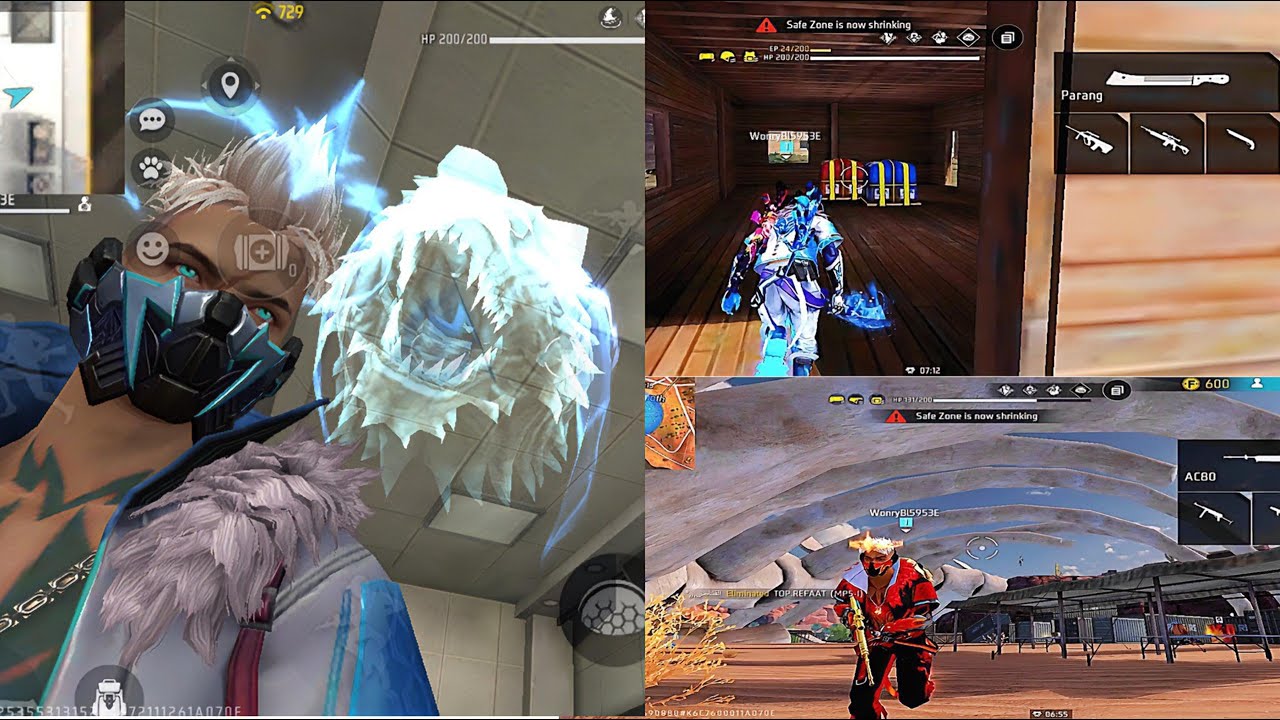 Playing with rampage bundle and Nice gun skins 🤩 / my free fire FF ...