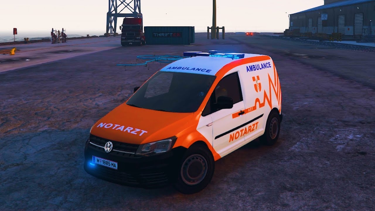 [GTA 5] NEF Notarzt VW Caddy (Wiener Berufsrettung) Einsatzfahrt ...