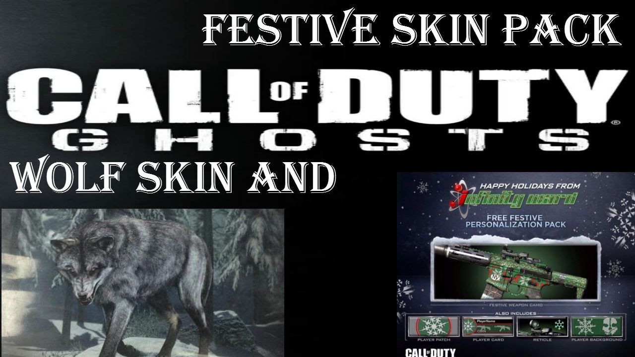 Call of duty Ghosts- Wolf Skin and Festive Skin pack - YouTube
