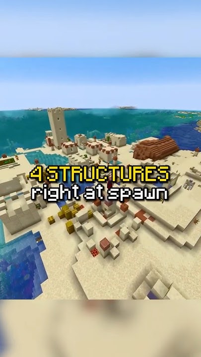 4 Structures AT SPAWN? (INSANE Minecraft Seed) - YouTube