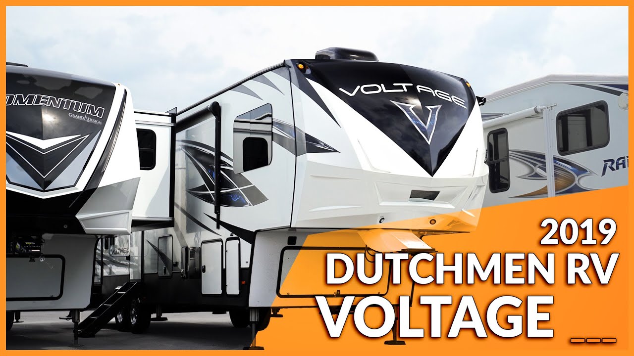 Electrifying! 2019 Dutchmen RV Voltage 3705 Toy Hauler Fifth Wheel ...