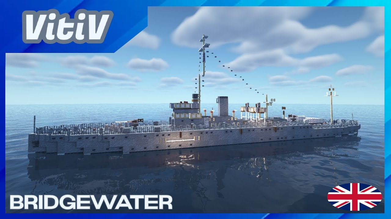 HMS Bridgewater (L01) - Bridgewater-class Sloop - Minecraft - YouTube