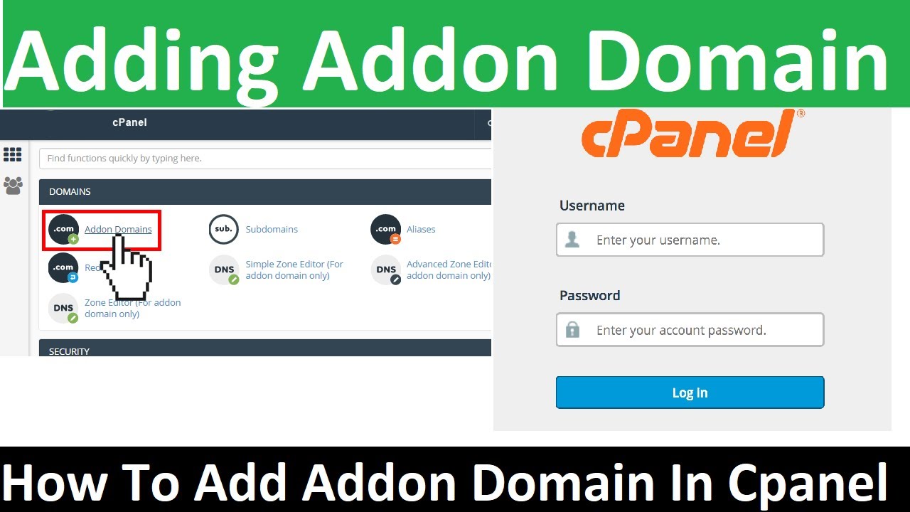 How To Add Addon Domain In Cpanel 2022 Add Multiple Domain In Hosting Addon Domain Tutorial