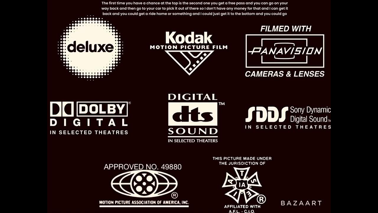 Deluxe Kodak Panavision Dolby Dts Sdds Mpaa Iatse - YouTube