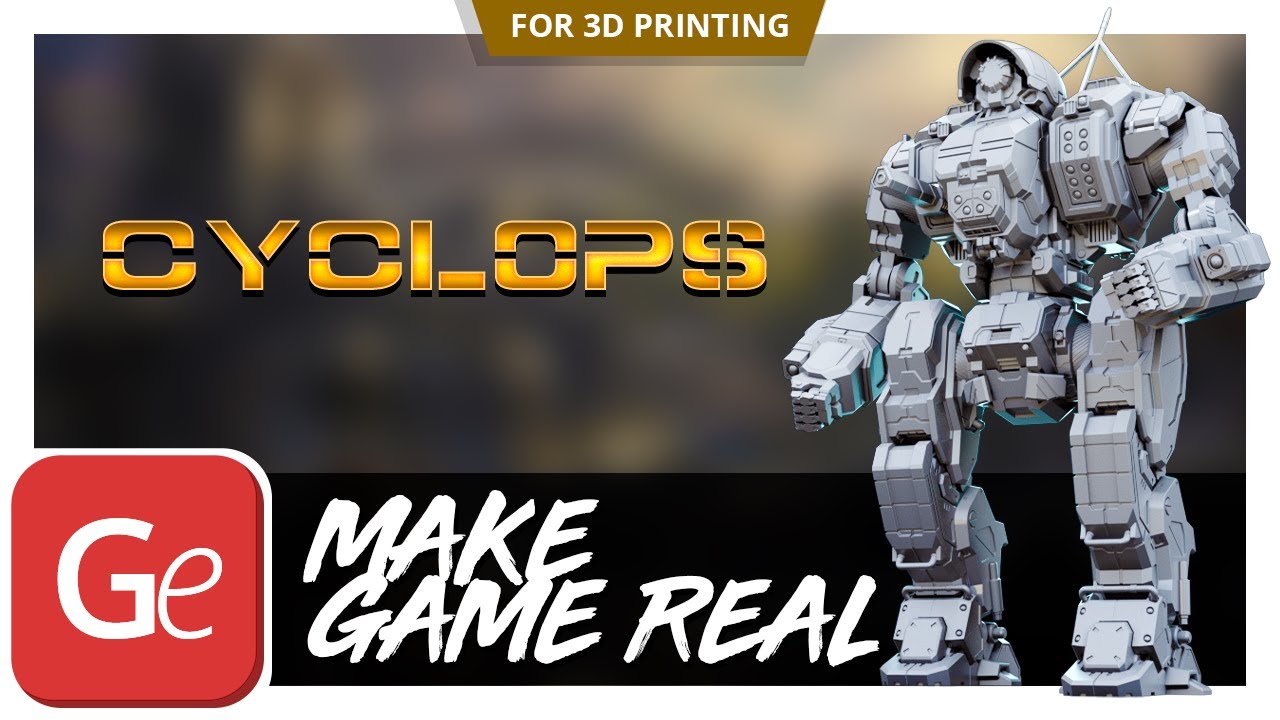 MWO Cyclops 3D Printing Model | Make Game Real - YouTube
