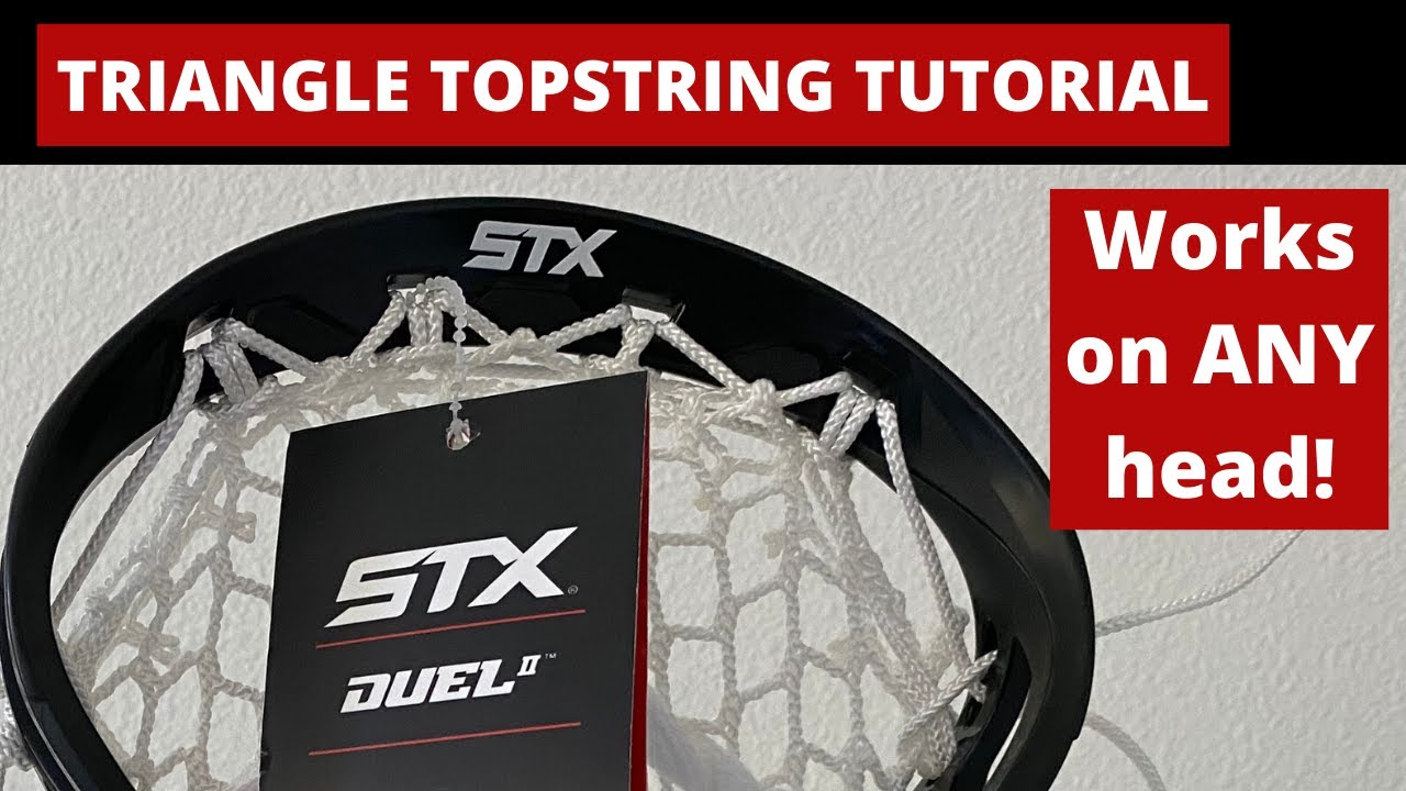 Triangle Topstring Stringing Tutorial-- Works on any lacrosse head! - YouTube
