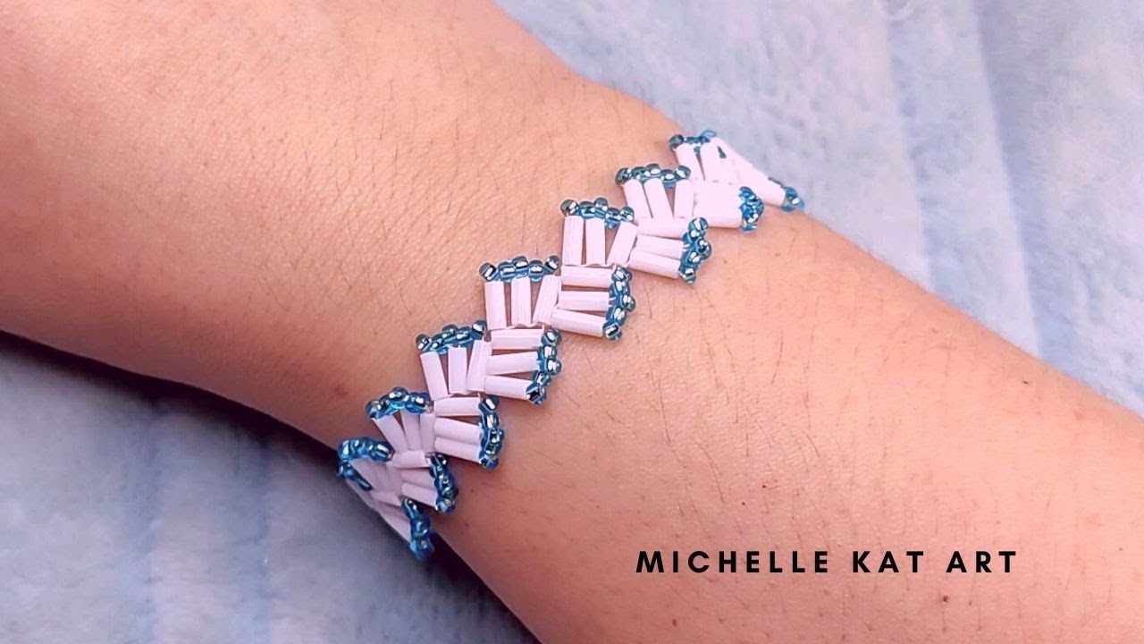 How to make bugle beads bracelet, easy beading bracelet - YouTube