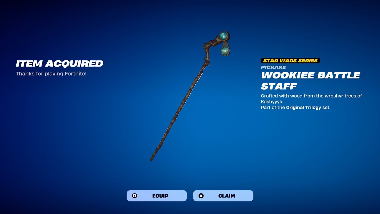 How To Get Wookie Battle Staff Pickaxe FREE In Fortnite! (Unlocked ...