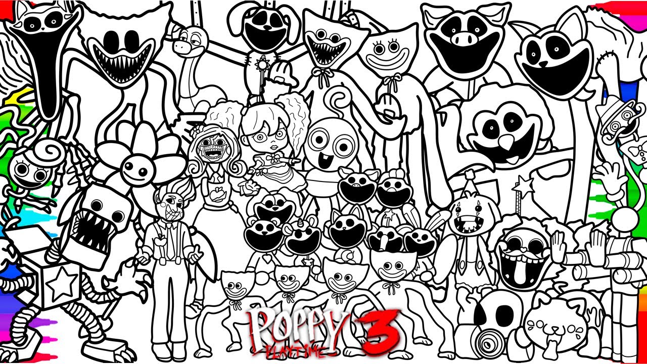 Poppy Playtime Chapter 3 Coloring Pages / How To color ALL BOSSES and ...