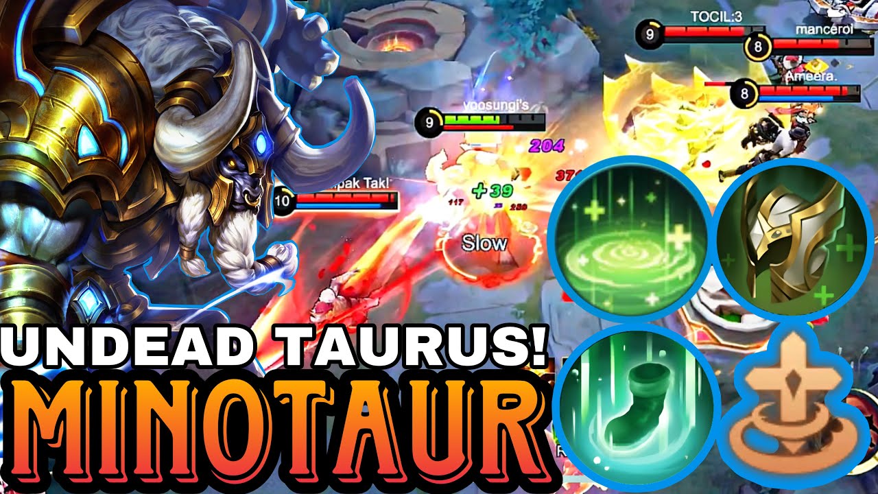 1000HP/SEC!! NEVER RECALL 0 DEATH!! THE ULTIMATE HEALING HACK BUILD!!Minotaur Best Build 2023 ...