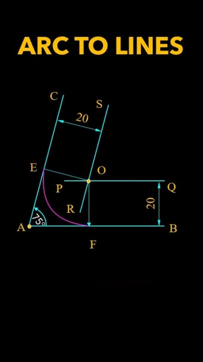 How to Draw a Perfect Tangent Arc Between Two Lines - YouTube