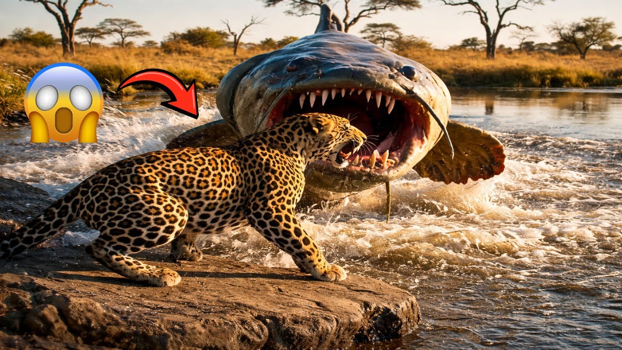 Giant Fish Swallows Cheetah! Incredible High-Tech Rescue Mission 🚁 ...