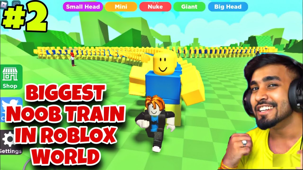 BUILDING LONGEST NOOB TRAIN IN ROBLOX 🥵 MAX LEVEL 10,000,000 NOOB - YouTube