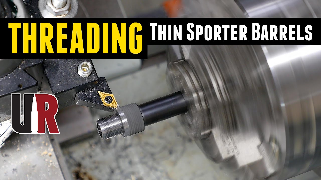 Threading a THIN Sporter Barrel for a Suppressor (30-06 Example) - YouTube