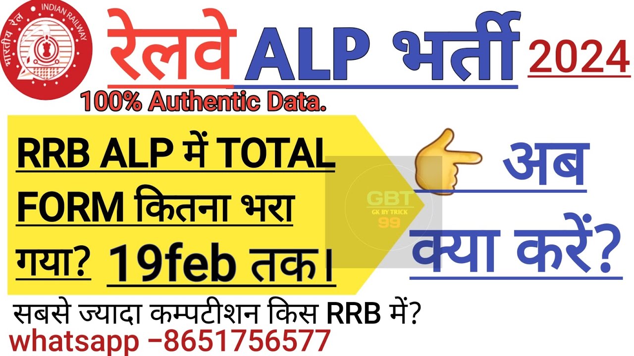 🔥RRB ALP 2024 कुल कितने FORM, FINAL DATA 21 RRB ZONE का सारा RECORD एवं ...