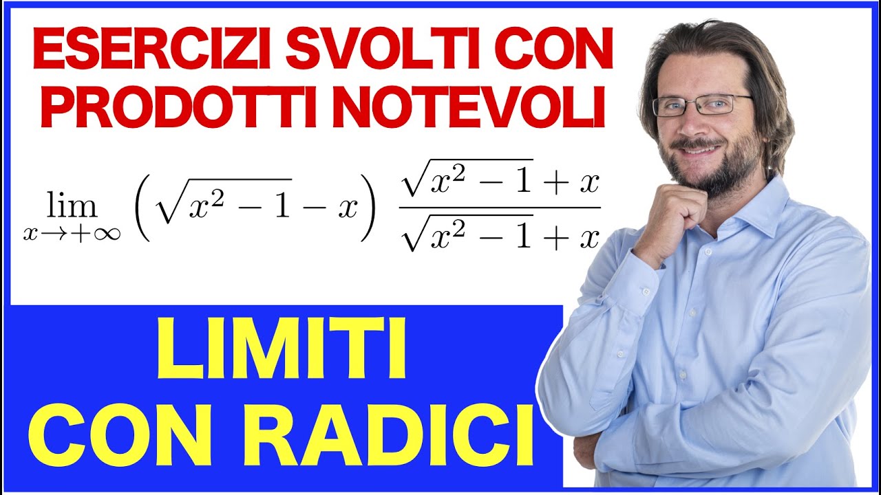 Limiti con radici, esercizi svolti con prodotti notevoli - YouTube