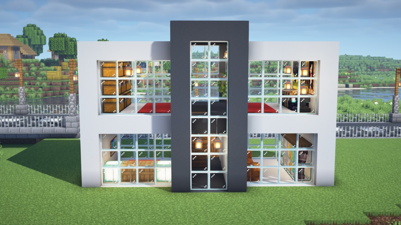 Minecraft: HOW to Build a MODERN HOUSE (Design Tutorial) - YouTube