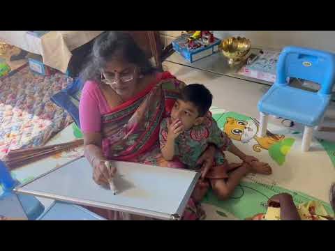 Teaching Handwriting to my student who is in LKG@Saraswathi Online Home Tutor-Chennai - YouTube