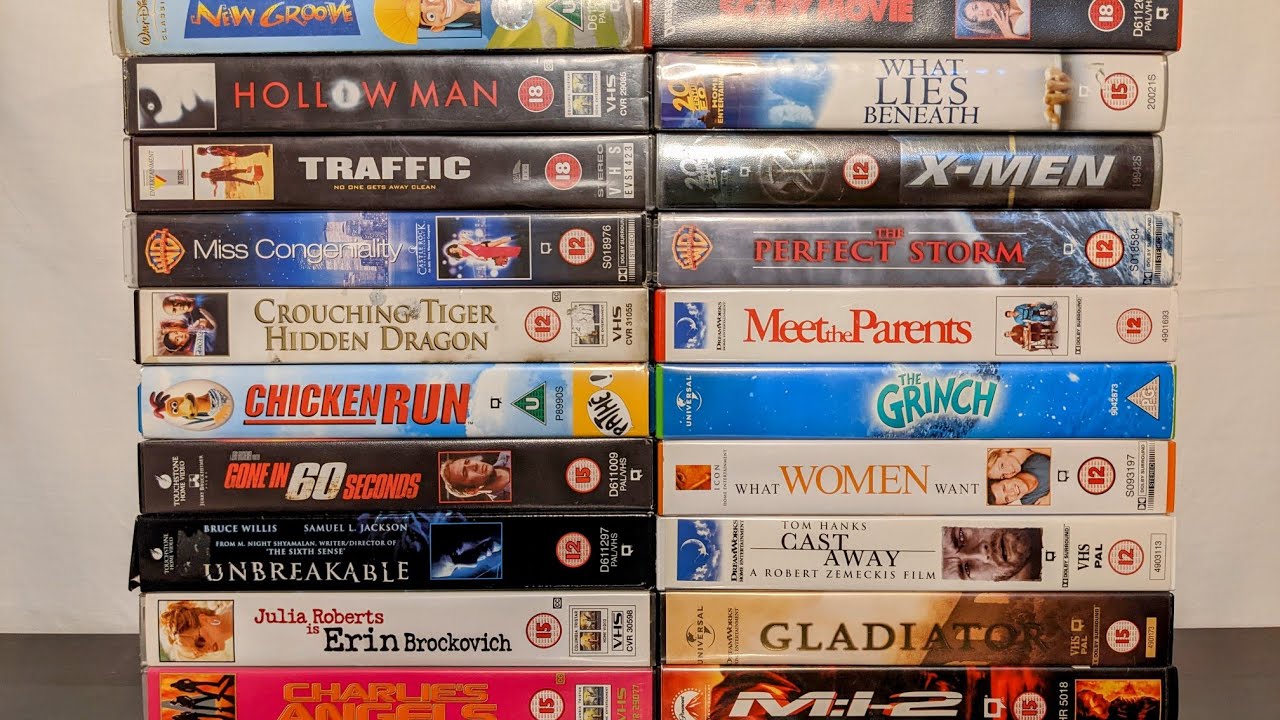 Top 50 Movies of 2000 Part 2 25 to 1 VHS Tape Collection 🎥🎬📺📼 - YouTube