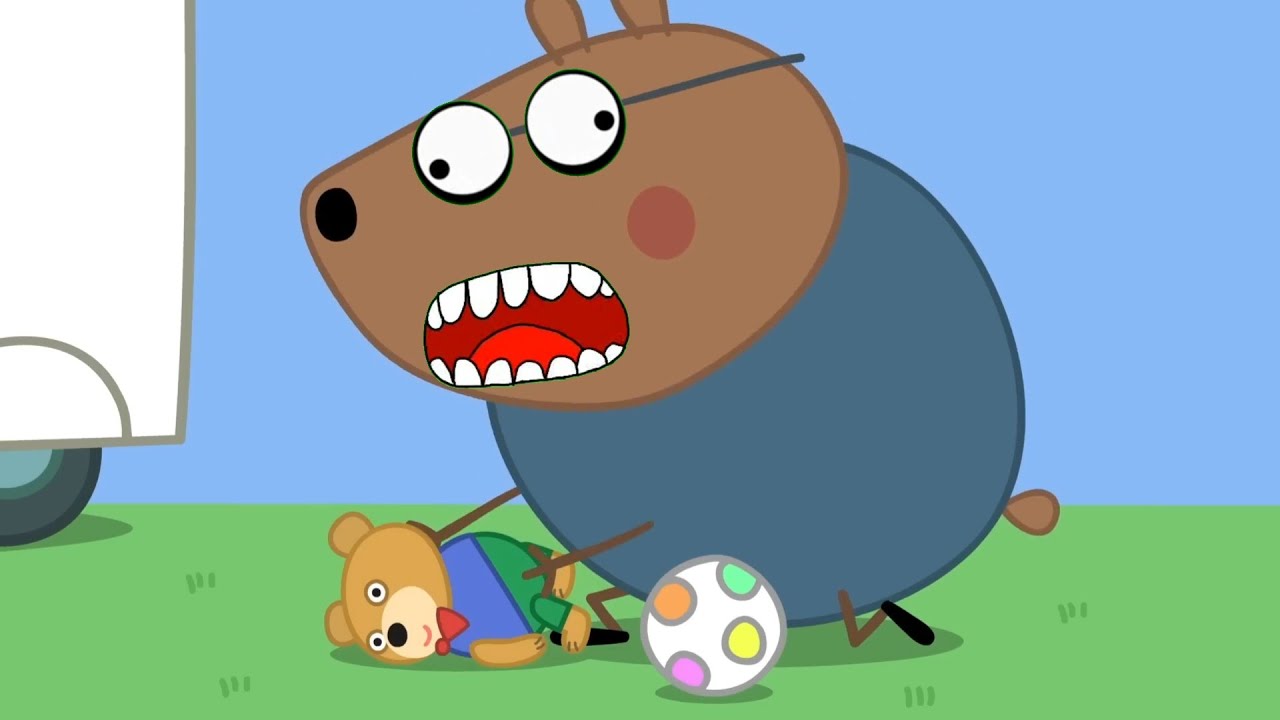 Peppa Pig Dr. Brown Bear's Ambulance Class Episode Funny Facial ...