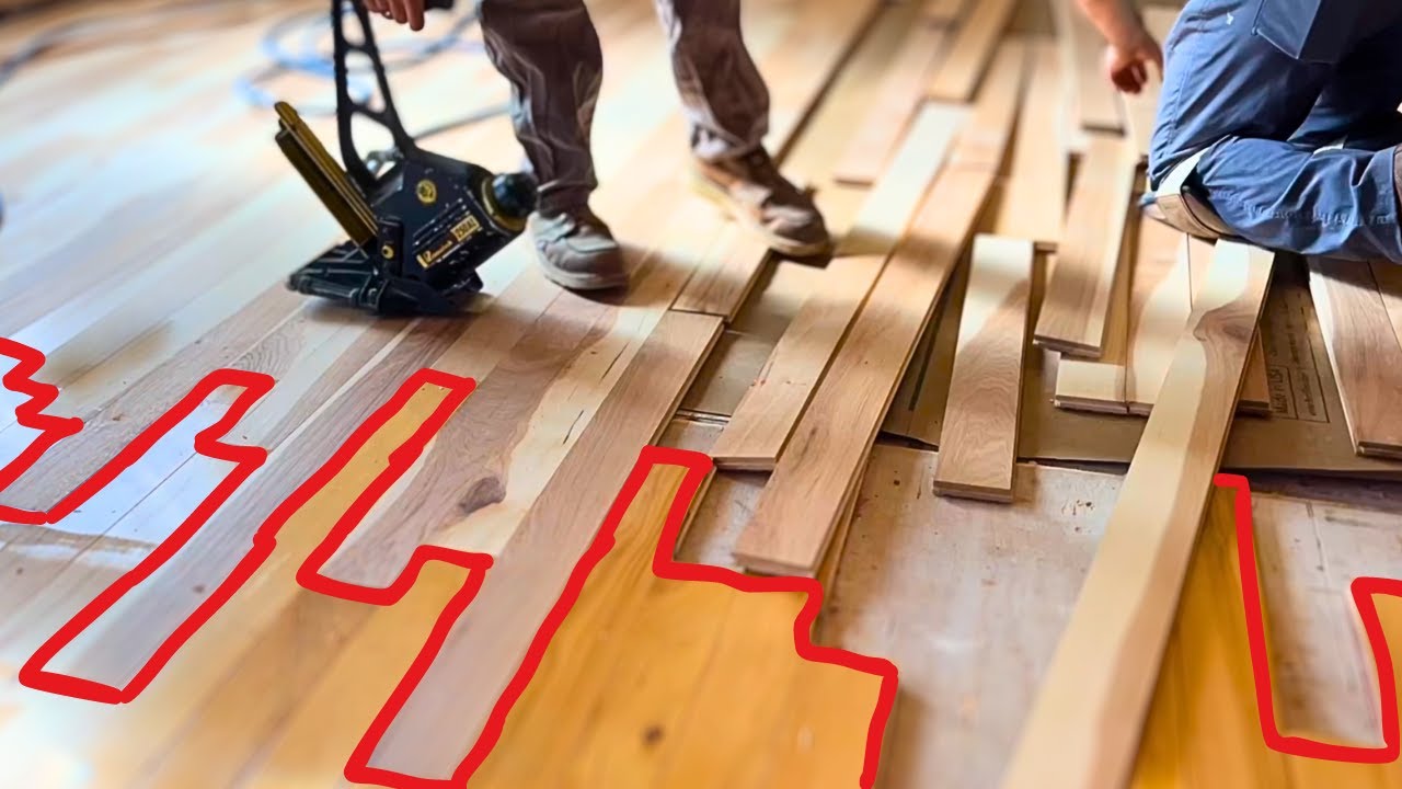How To Lace Together A Wood Floor (Seamless flooring addition) - YouTube
